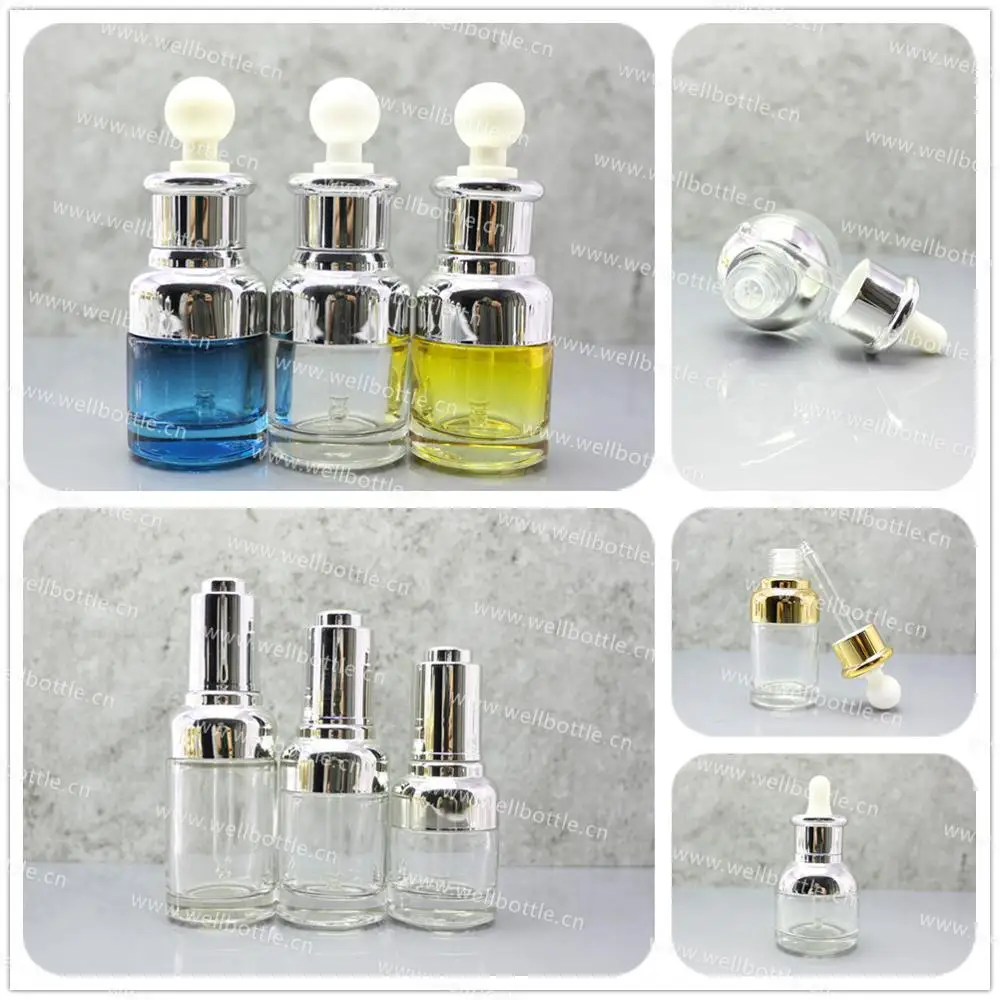 Fancy Glass Dropper Bottles 20ml Olive Oil Containers With Gold ...