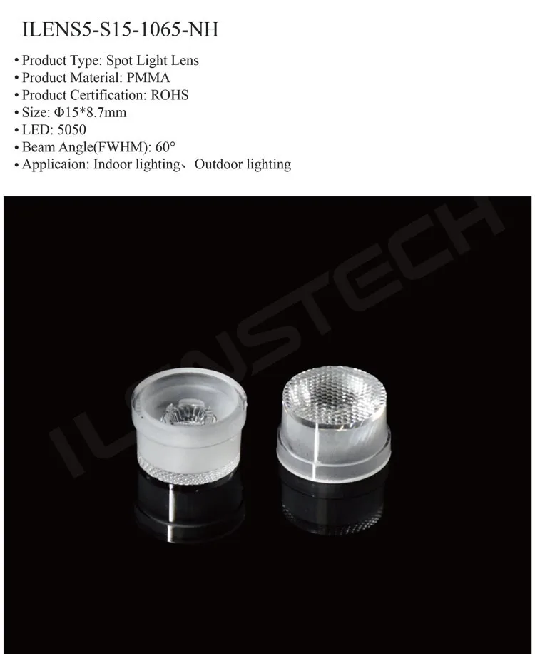 Ilenstech 60 Beam Angle Pmma Casting Lens For 5050 Led For Ceiling ...