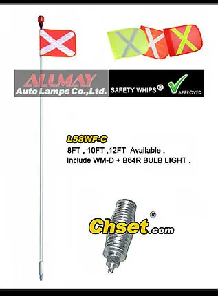 Peru Chset LED Mining FLAG POLE - Warning & Certifcation