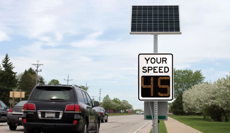 Radar Speed Trailer Law Enforcement Traffic Flashing Radar Speed Limit ...