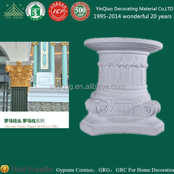 Interior Decoration Glassfiber Reinforced Gypsum Roman Columns Pillars ...