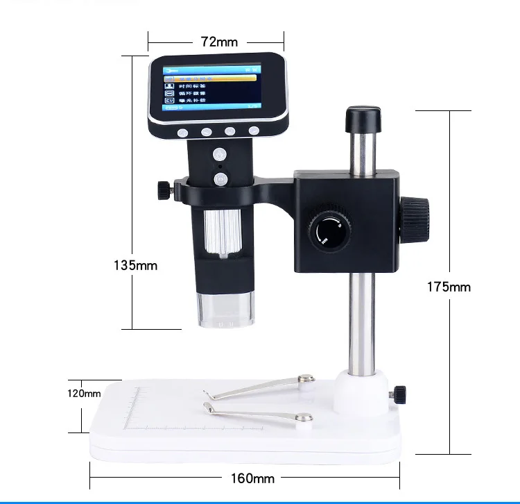 500x Integrated Digital Microscope 2.4 Inch Screen 2mp Usb Electronic ...