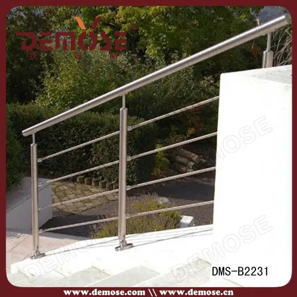 Galvanized Steel Round Pipe Balustrade For Outdoor Step - Buy ...
