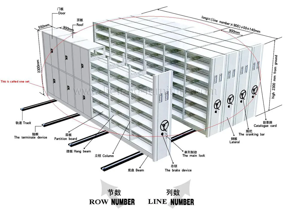 Mobile Compactor/ Compact Movable Shelving/filing Storage System - Buy ...