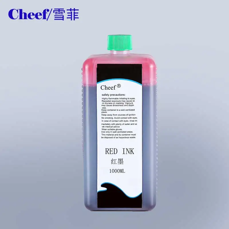 Industrial Solvent Based Universal Red Inkjet Ink For Rottweil Jet Code ...