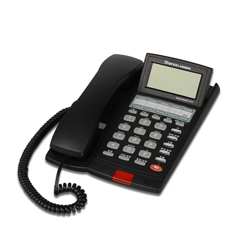 Two Line Corded Telephone With The Display Used In Hotel,Office ...