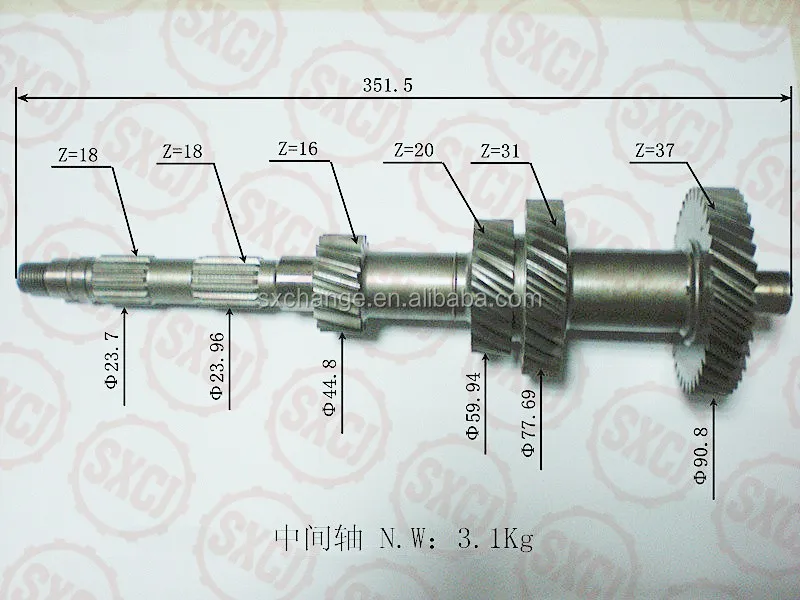 Counter Shaft,Main Shaft,Transmission Gear 8-94469-524-1/ 8-94435-144-0 ...