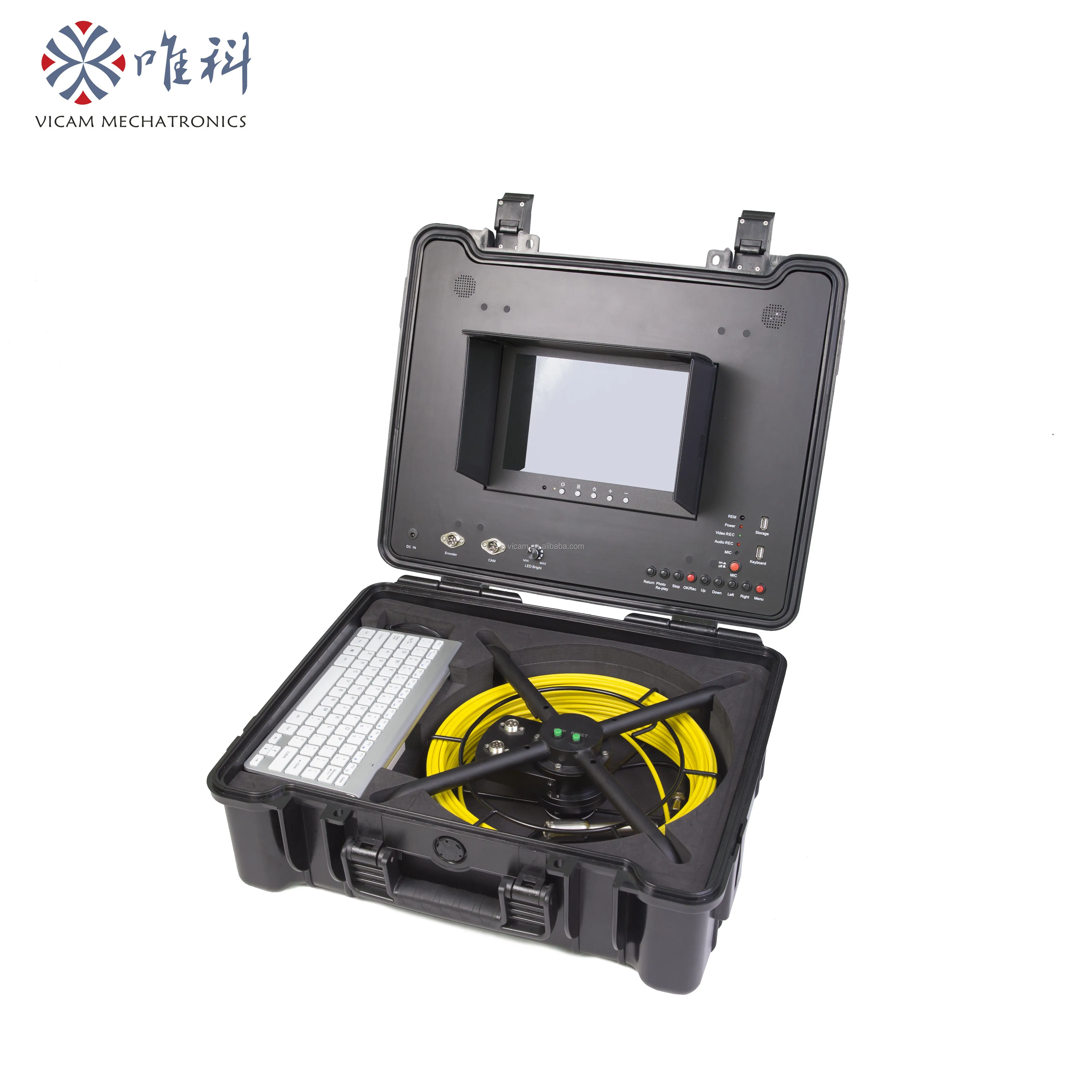 Camera Head 30m Cable Pipe Inspection Camera Display And Wireless ...