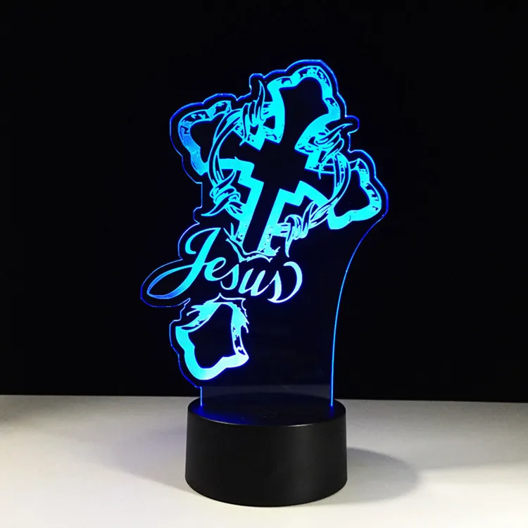 Jesus Lamp - 3D LED Night Light with Changing Colors