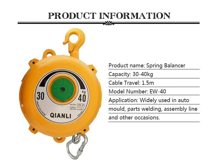 Spring Balancer For Tool 30kg-40kg Spring Balance - Buy Spring Balancer ...