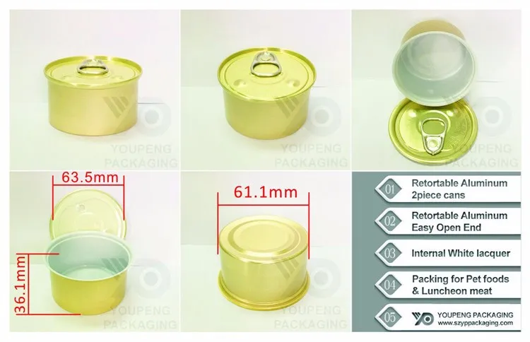 Drd Aluminium Two Piece Can For Packing Pet Food - Buy Two Piece Can ...