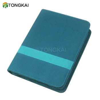 Zipper Ring Binder Display Folder Organizer Leather Bound Portfolio ...