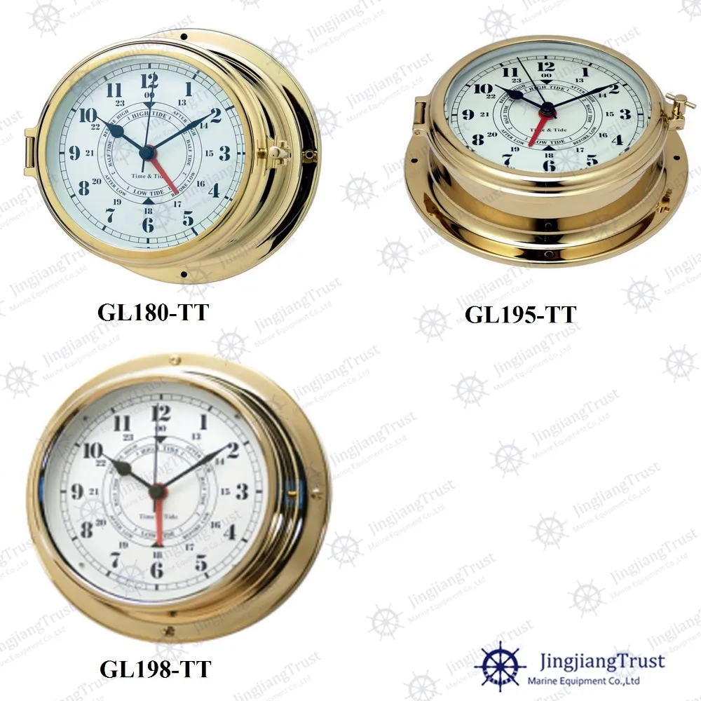 Antique Brass Clock With Time & Tide Function - Buy Brass Clock,Tide ...