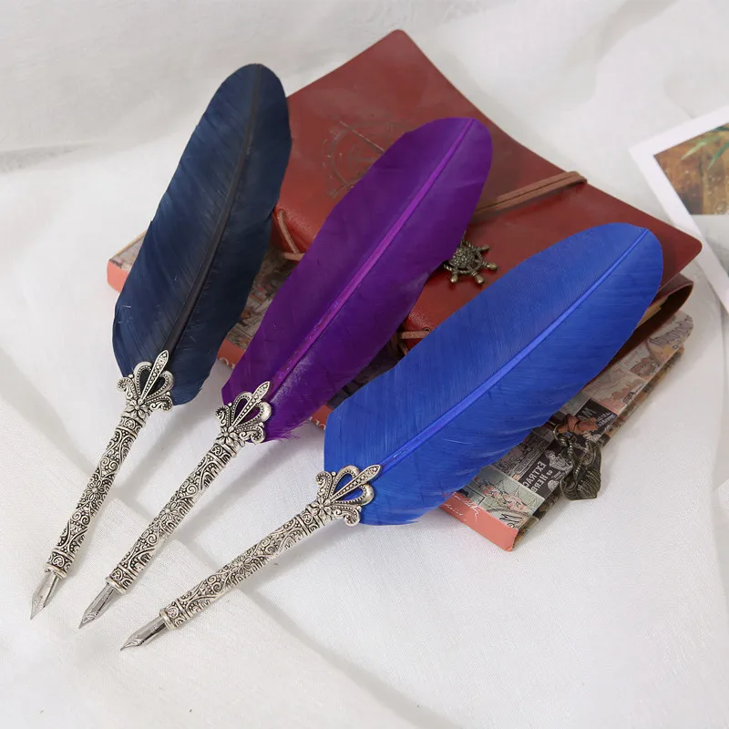 Iefp-002wholesale European Style Boxed Feather Fountain Pen School ...