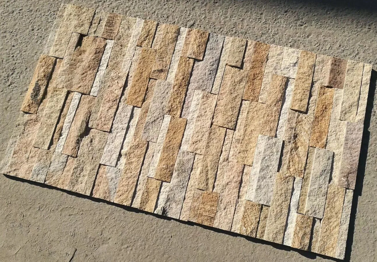 Interior Batu Alam Veneer Warna Campuran Dinding Batu Panel Batu Budaya ...