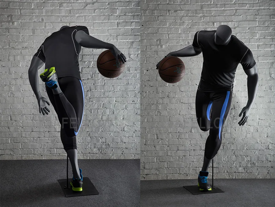 Ni-3 Fiberglass Headless Full Body Male Basketball Jumping Sports ...