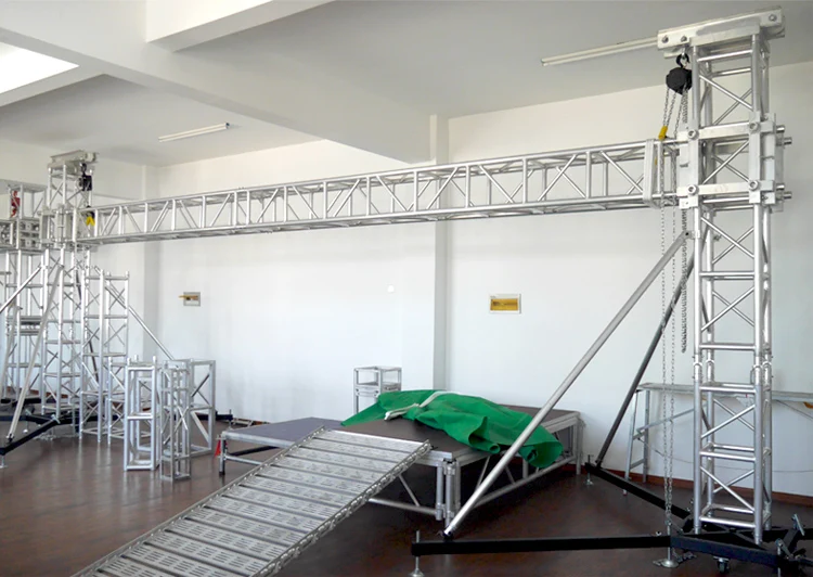Led Stage Lights Truss Roof System With Canopy Lift Tower Aluminum ...