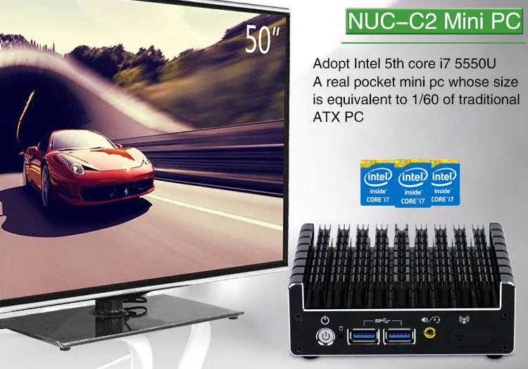 New Design Good Cooling System Support Wifi+b Fanless Ubuntu Mini Pc ...