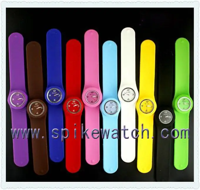 Amazing Waterproof Kids Slap Band Watches,Silicon Snap Strap Watch,Snap ...