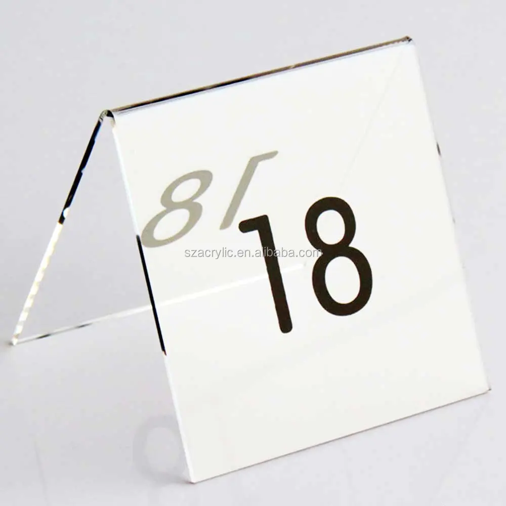 Frosted Acrylic Table Tent Number Card Stand Table Number Sign - Buy ...