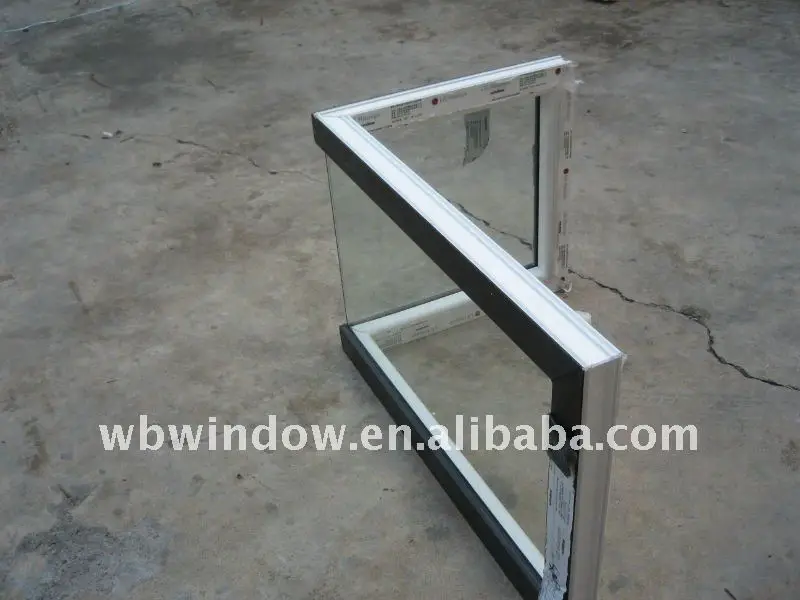 Foshan Corner Butt Joint Glass Window White Pvc Panel Fixed Window ...