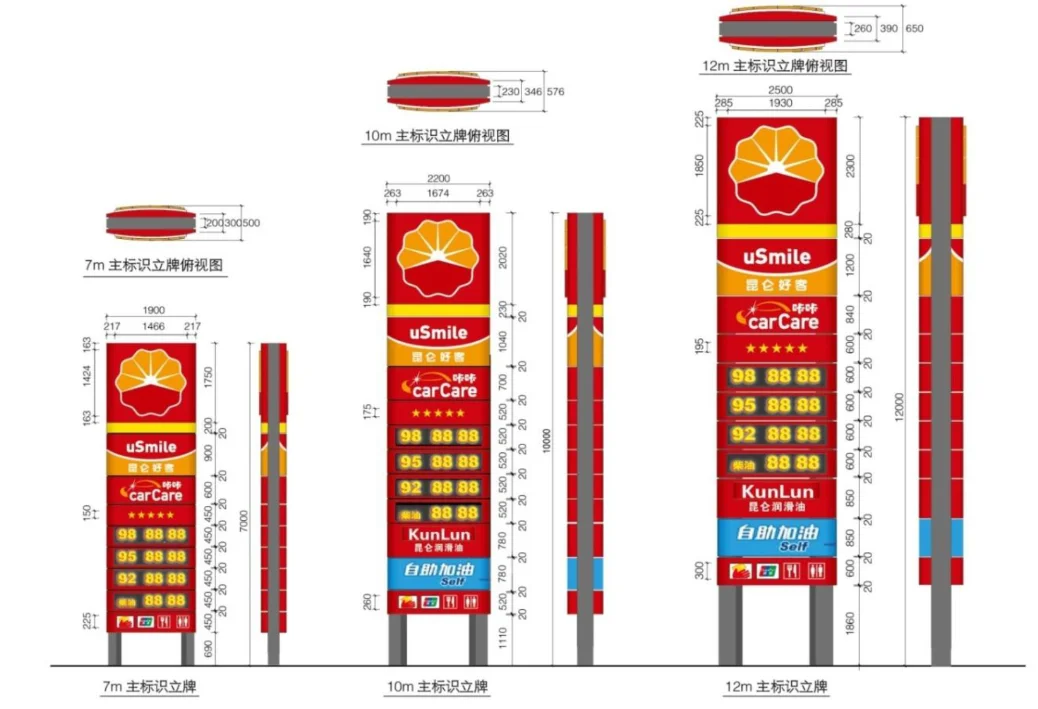 Petrol Station Digital Signage Display Gas Station Canopy Design - Buy ...