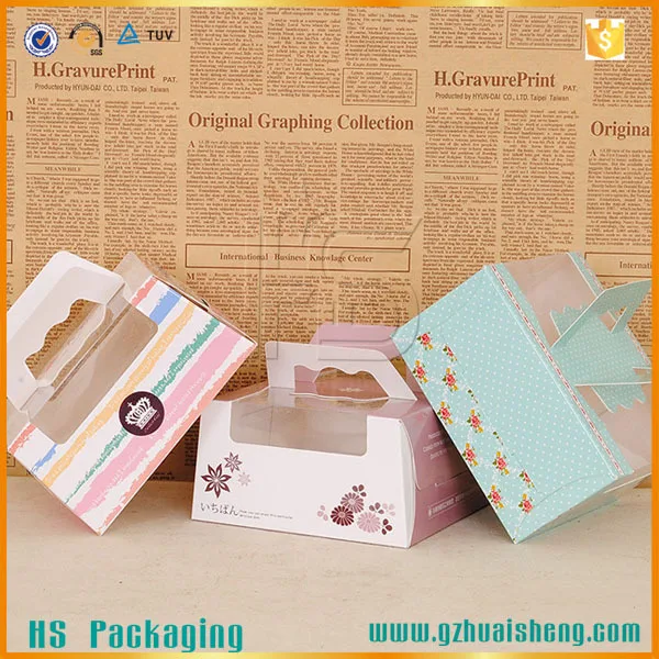 Handmade See Through Paper Fast Food Box Cake Packaging Container - Buy ...
