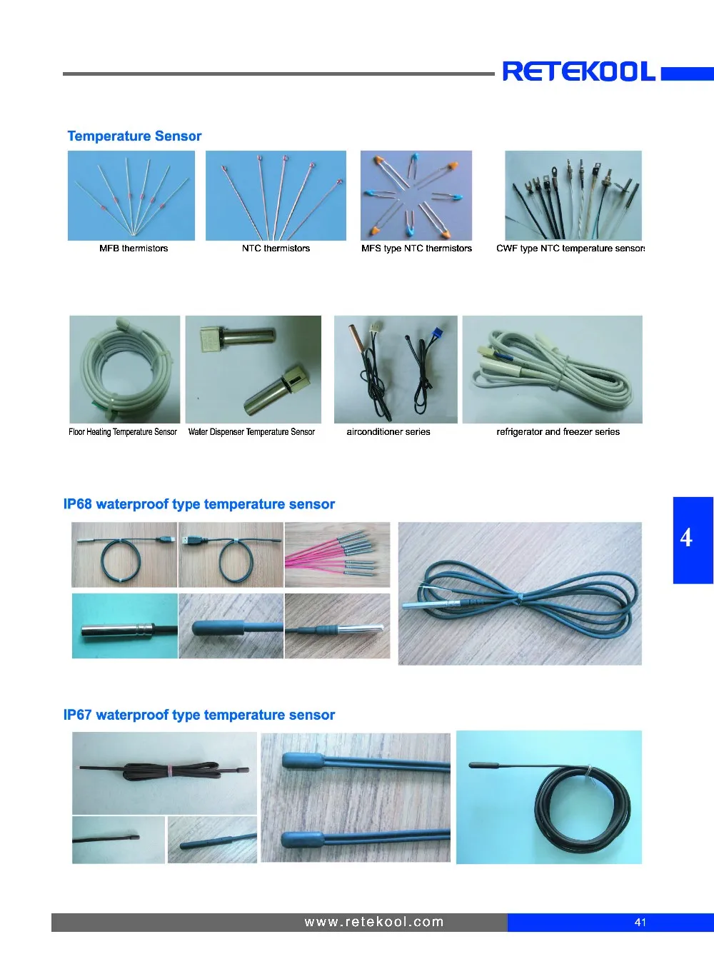 NTC Series Temperature Sensor Probe for Home Car Air Conditioner ...