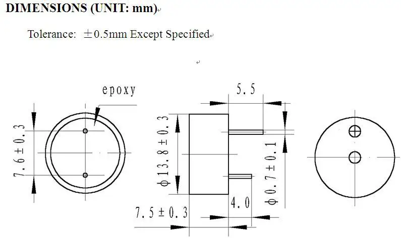 Ip67 Buzzer 12v Active Hydz Buzzer Lpb1475b Pin Type Waterproof Buzzer ...