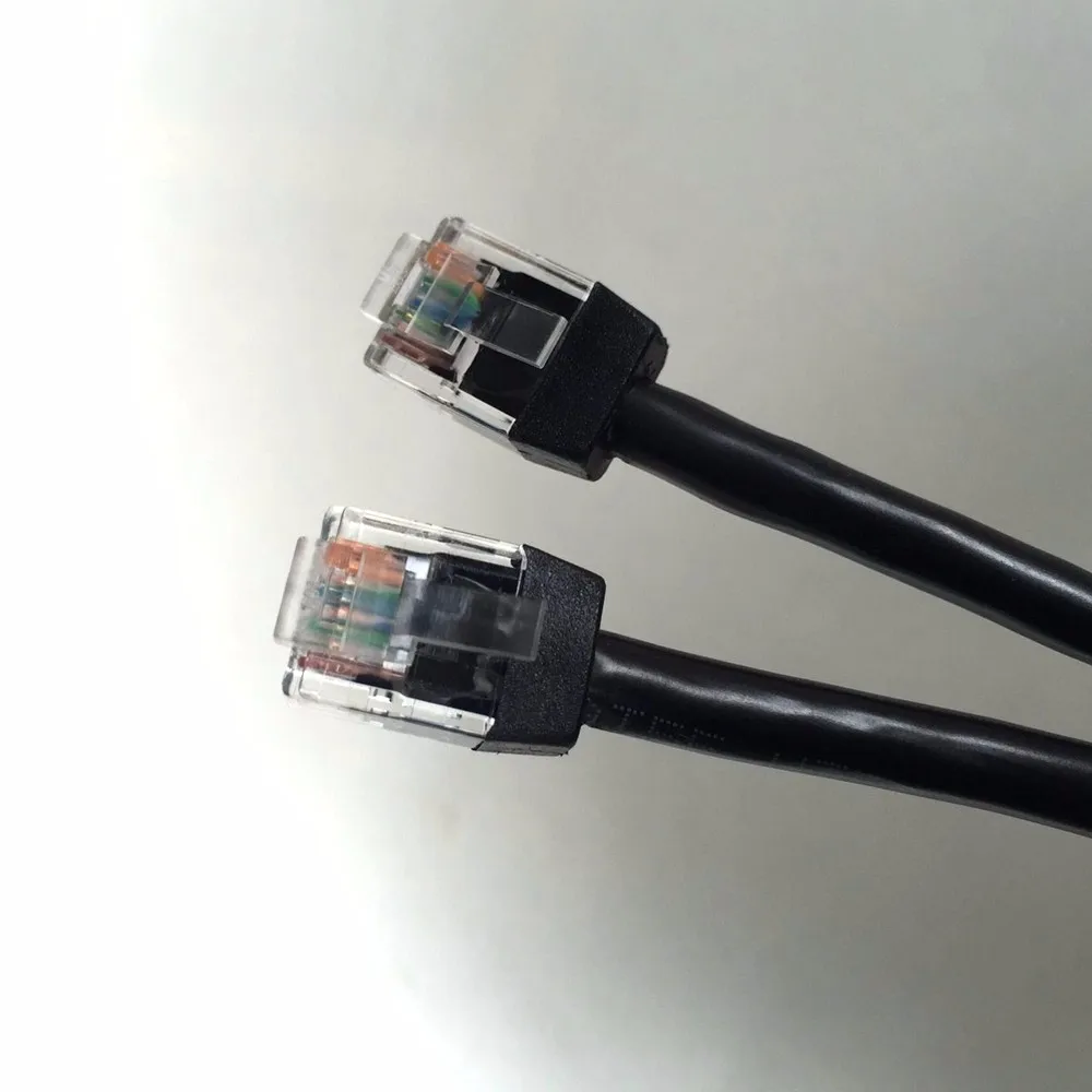 Stock High Quality Rj45 8p Short Plug Black Cat5e Utp 4p 24awg Copper ...