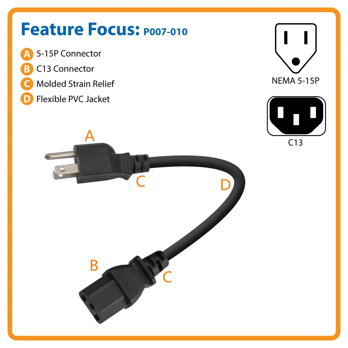 Nema 5-15p Iec-60320-c13 Auto-lock Power Cord C13 14 Awg - Buy Power Cord C13 14 Awg,14 Awg ...