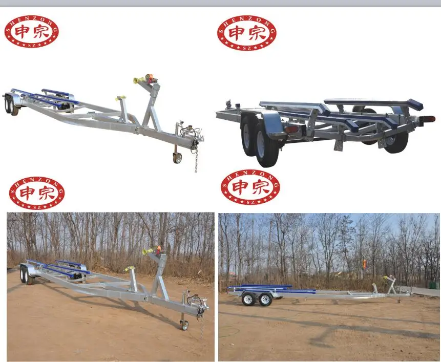 Heavy Duty 9 Meter 3 Ton Tandem Axle Boat Trailer - Shenzong