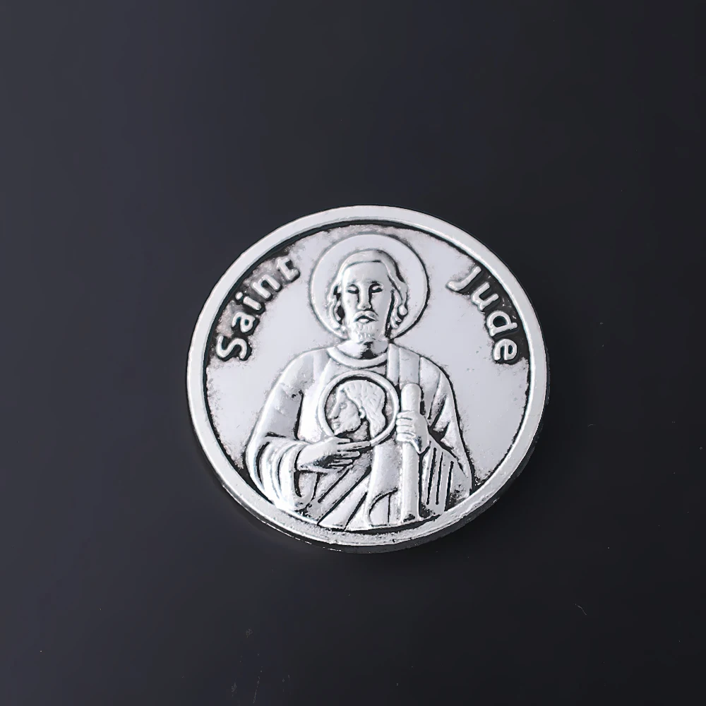Antique Silver Plated Saint Jude Coins - Trendy Souvenirs