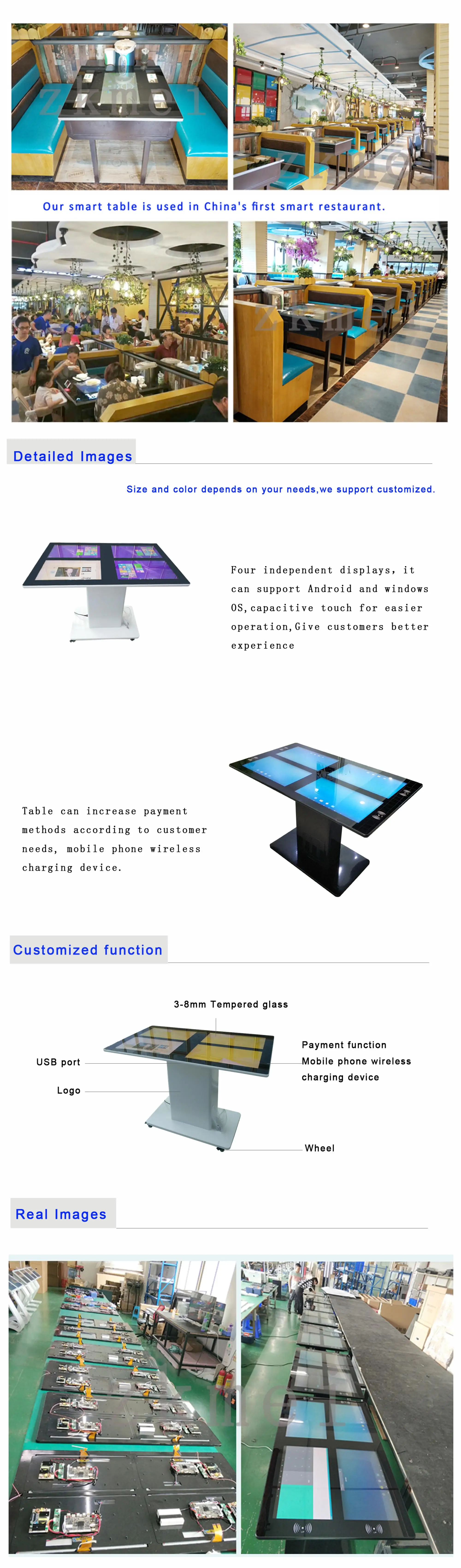 21.5 Inch Multi Touch Interactive Table,Smart Table For Dining,Touch ...