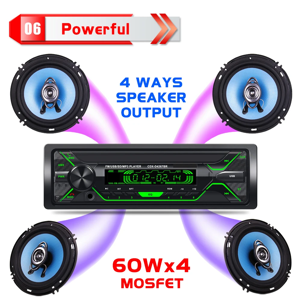 Universal Fm Usb Car Mp3 Stereo With Detachable Panel & Gps Oem