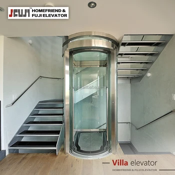 Ce Iso 400kg Vvvf Gearless Small Elevators For Homes / Size For Small ...