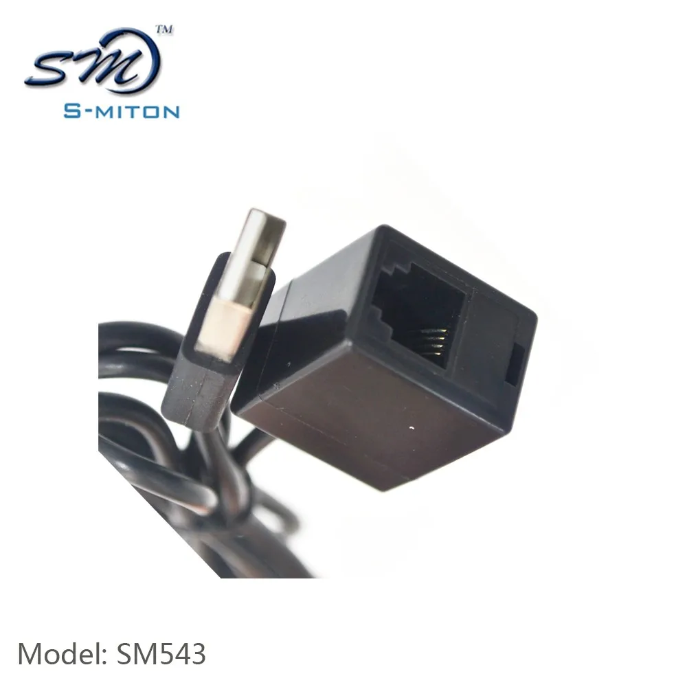 Black Copper Usb Cable To Rj11 4 Core Female Adapter - Buy Usb To Rj11 ...
