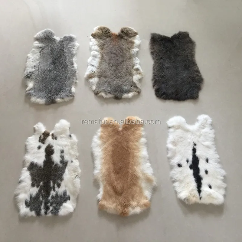 100% Real Natural Color Rabbit Fur Skins - Buy Rabbit Fur Skin,Natural ...