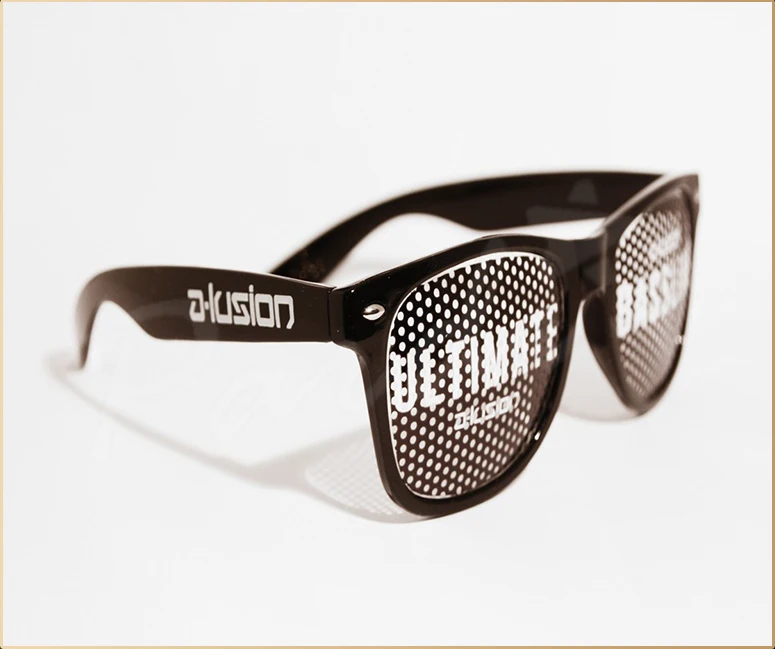 Day Party - Nightclub Promo Pin Hole Sunglasses With Custom Logo Print ...