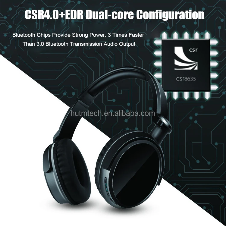 40mm Driver Unit Stereo Wireless Headphone China Rohs Bests On Ear ...