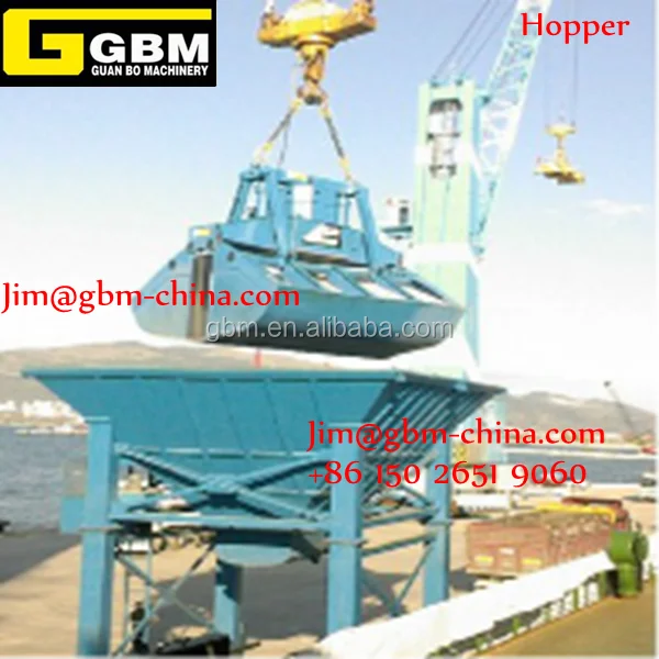 Dockside Eco-hopper Port Truck Loading Hopper Dust Collected Hopper ...