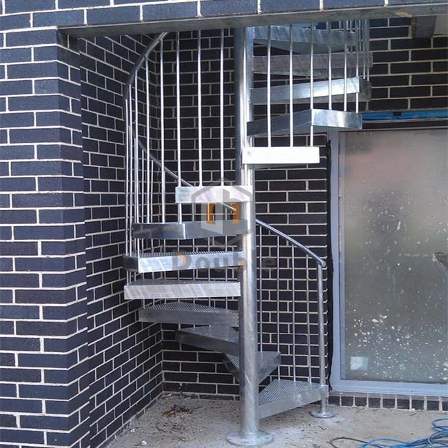 Wrought Iron Spiral Stair Cast Aluminium Staircase Heavy Outside ...