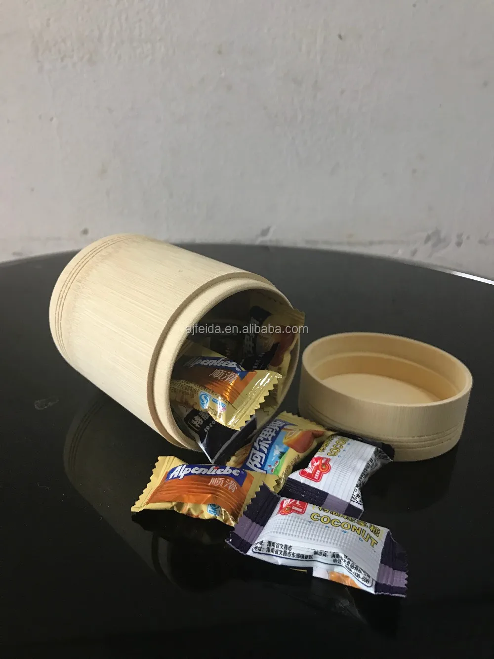 Fd-natural Bamboo Storage Tube Bamboo Craft Stick Container Spices ...