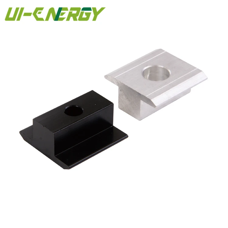 Solar Panel Pv Mid Clamp Anodized Aluminum Black Ui-newenergy Cn;fuj ...