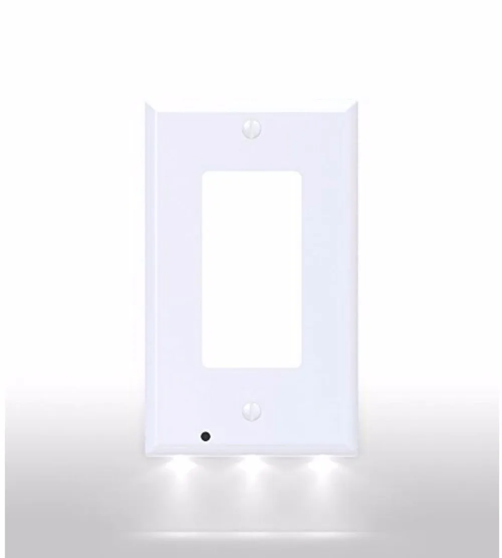 Lighted Wall Outlet Coverplate With Led Night Lights Light Outlet Wall ...