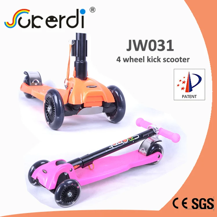 Two Front Wheel Nylon Plastic Aluminum Folding Mini Kids Kick Three ...