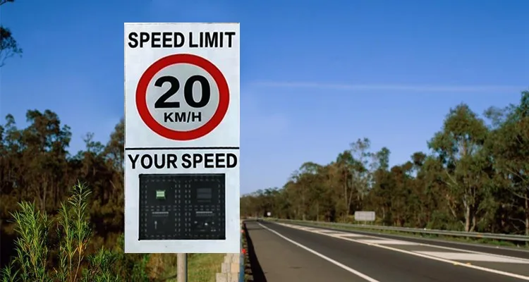 Traffic Warning Road Safety Meter Sensor Limit Detector Display Sign ...