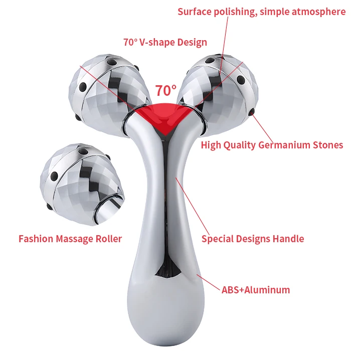 Germanium Face Magnetic Handle Massage Facial Beauty Roller Aesthetic ...