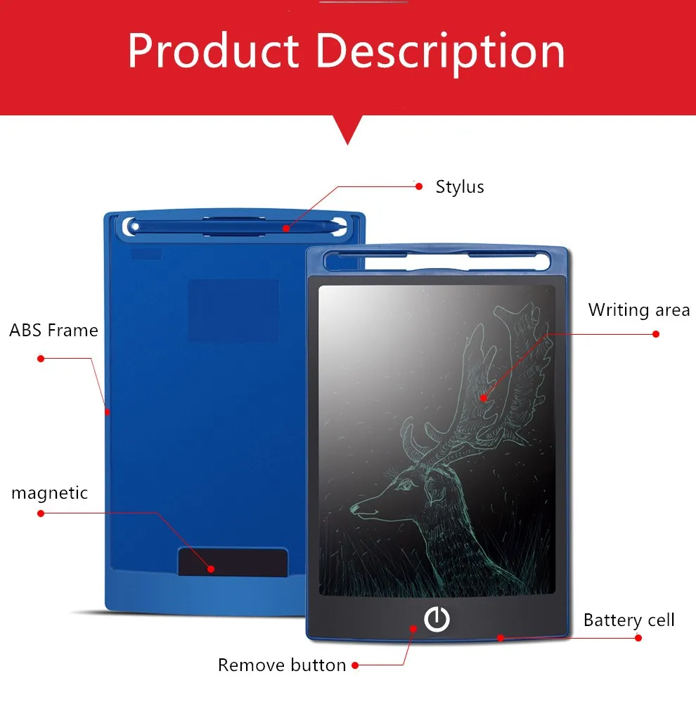 Lcd Drawing Tablet,8.5 Inch Portable Lcd Graphic Writing Pad Colorful ...