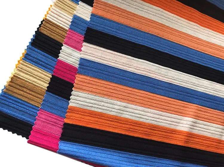 New Fashion Striped Rib Jersey Knit Fabric For Women Dress - Buy ...